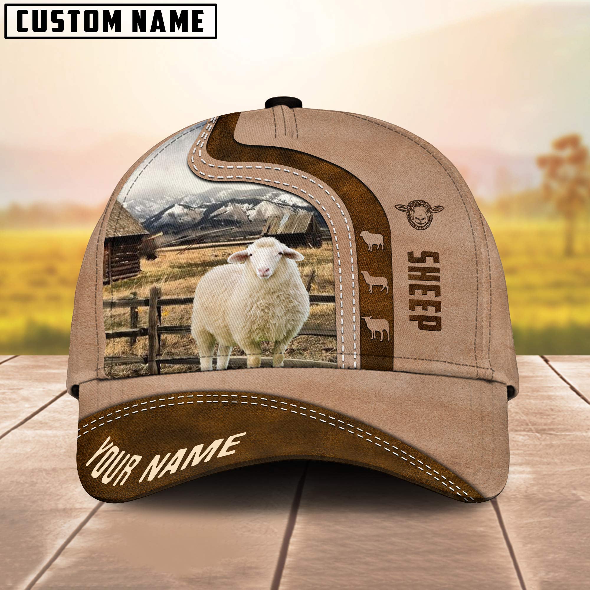 Uni Custom Name Sheep Cattle Light Brown Cap – UniJames