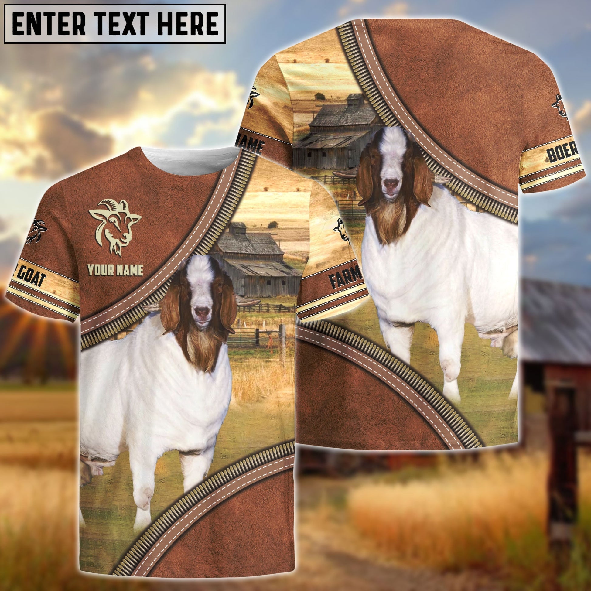 Uni Personalized Name Farm Boer Goat Cattle Light Brown Hoodie – UniJames