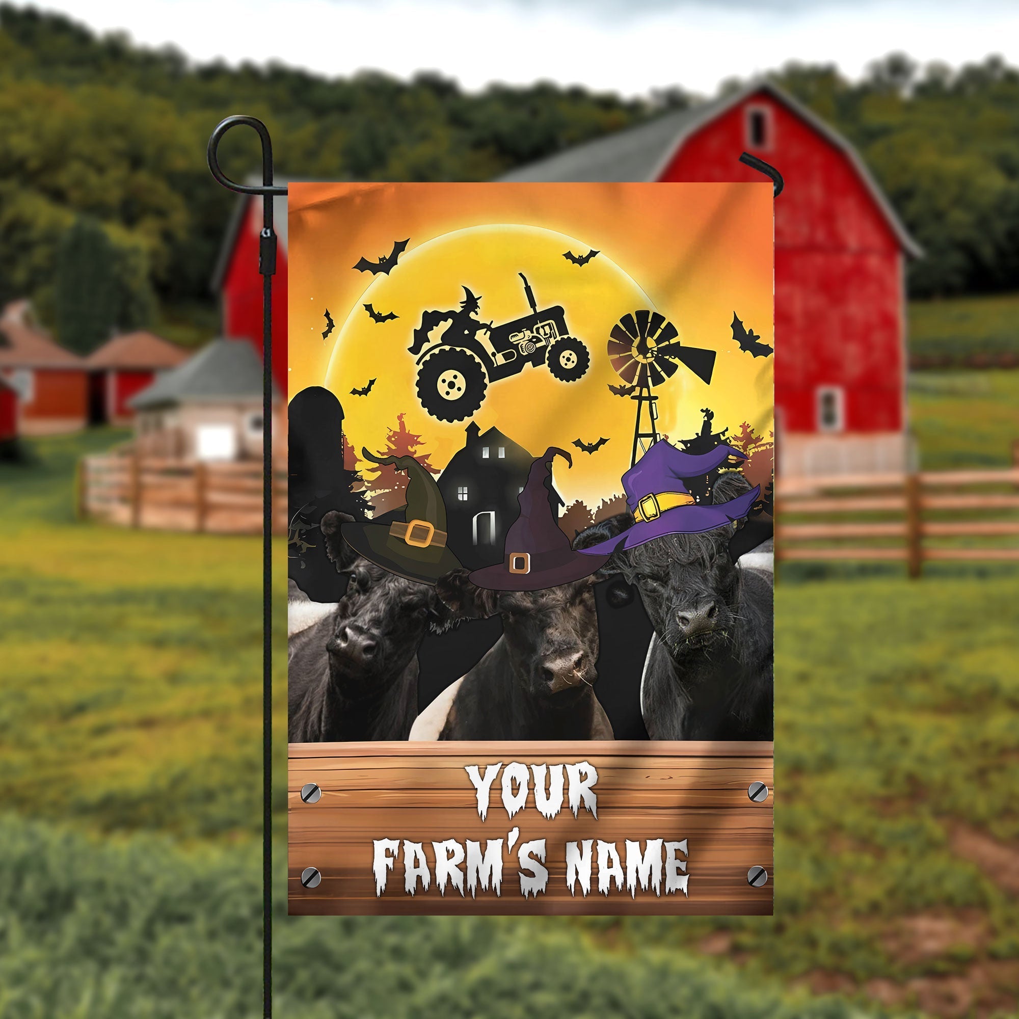 Uni Belted Galloway Farming Customized Name 3D Flag – UniJames