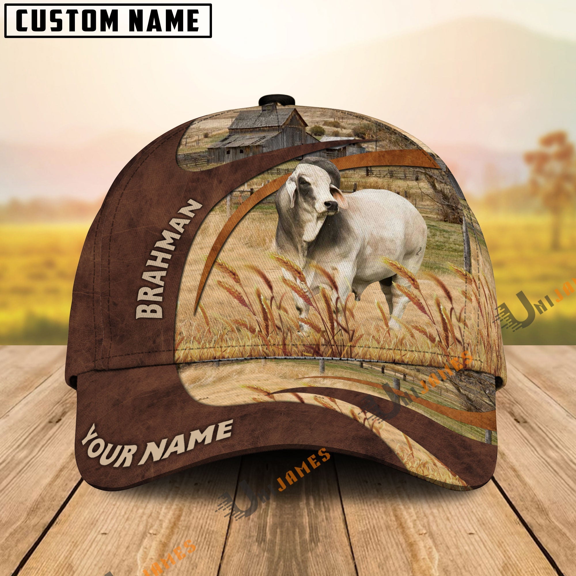 Uni Brahman Brown Premium Customized Name Cap – UniJames