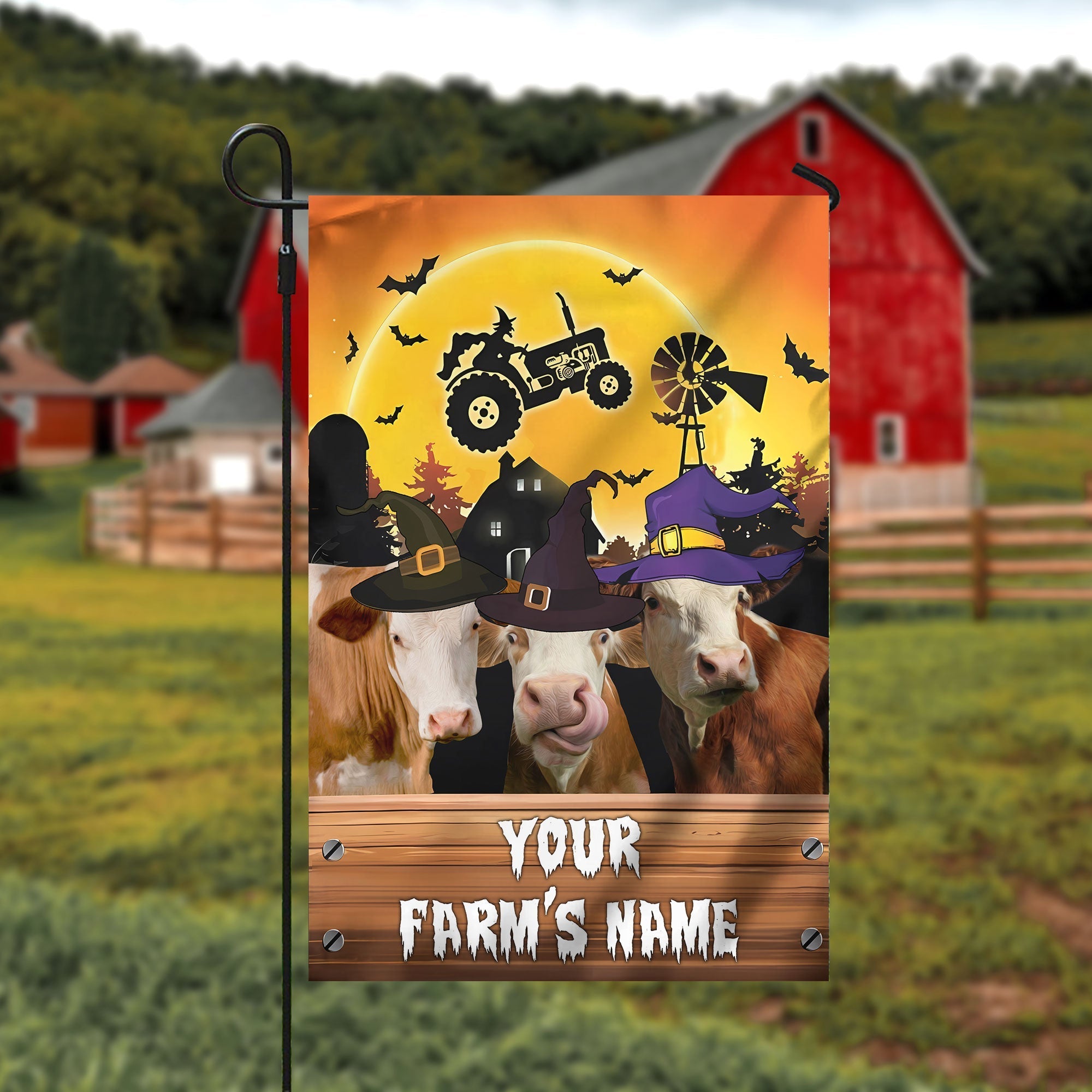 Uni Simmental Farming Customized Name 3D Flag – UniJames
